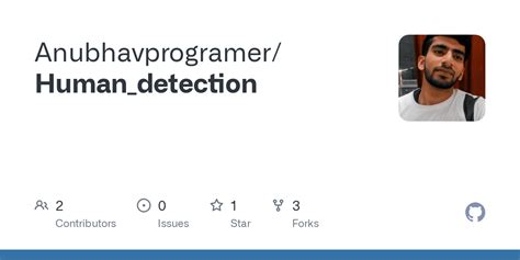 Github Anubhavprogramer Human Detection