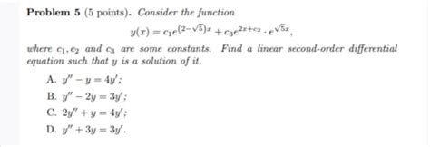 solved problem 5 5 points consider the function y x