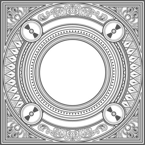Square Ornamental Frames In Vector Masterbundles