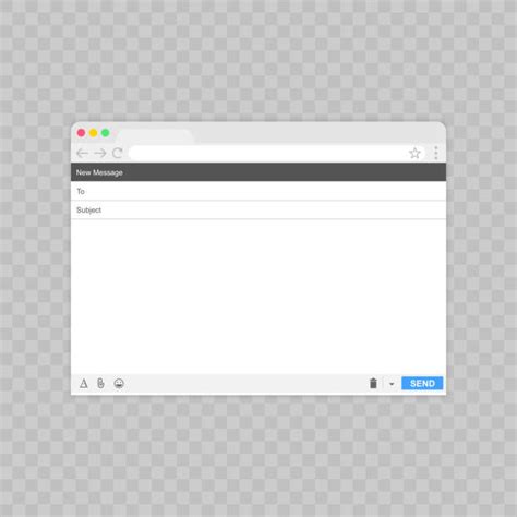 Email Window Mockup Stock Vectors Istock