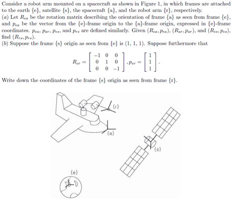 Consider A Robot Arm Mounted On A Spacecraft As Shown Chegg