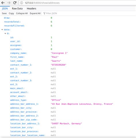 Datatable Displaying Json Ouput Rather Than Html Table Datatables Forums