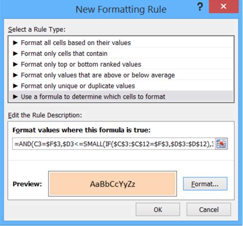 Excel Formula Highlight 3 Smallest Values With Criteria