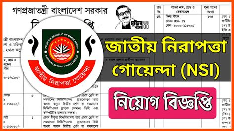 National Security Intelligence Nsi Cnp Job Circular 2023 Ntstrend Breaking News