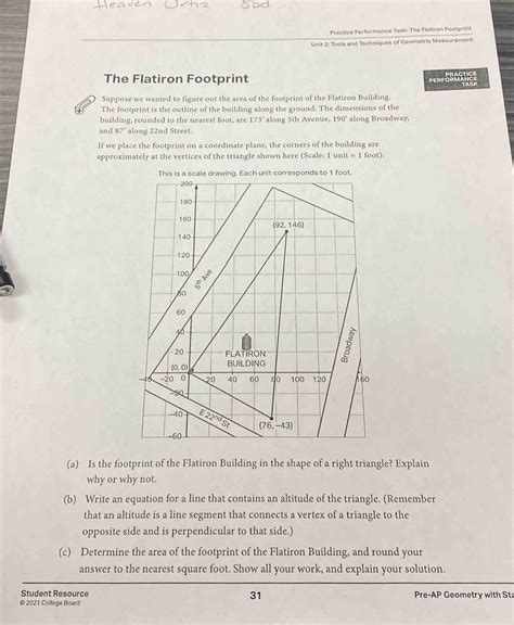 Solved Practice Performance Task The Flatiron Footprint Unit 2 Tools