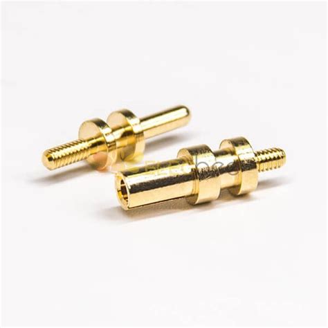 Gold Terminal Cnc Plug Male And Female Straight Screw Type