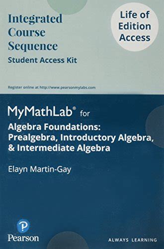 Mylab Math With Pearson Etext Up To 24 Months Access Code For Algebra Foundations Prealgebra
