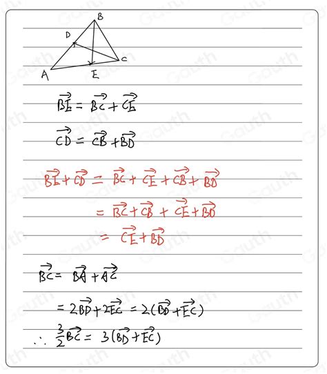 Solved The Sides AB And AC Of Triangle ABC Are Bisected In D And E Show That The Resultant Of
