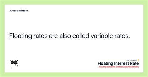 Floating Interest Rate AwesomeFinTech Blog
