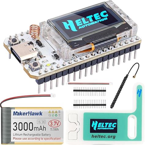 Esp32 Lora V3 Module Board With 3000mah Battery Set With 915mhz Antenna And Sx1262