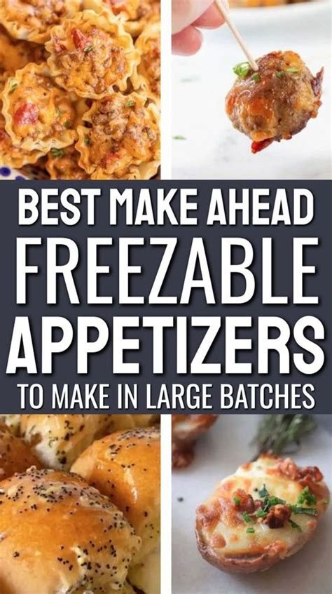 Make Ahead And Freeze Appetizers Freezer Friendly Party Finger Foods