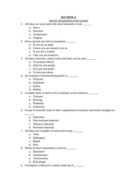 Pre Technical Skills 1 Pdf Wood Lumber