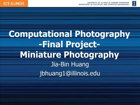 Uiuc Cs 498 Computational Photography Final Project Presentation Ppt