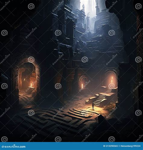 Person Lost In White Mazehuman Challenge A Man Navigating Through A