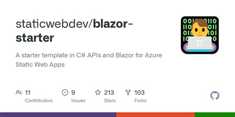 Github Staticwebdevblazor Starter A Starter Template In C Apis And Blazor For Azure Static