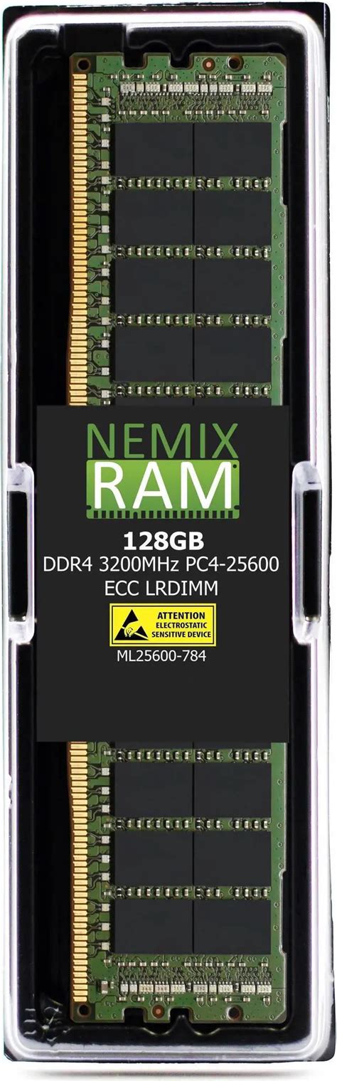 Nemix Ram 128gb 1x128gb Ddr4 3200mhz Pc4 25600 8rx4 1 2v Cl22 288 Pin Ecc Lrdimm Load Reduced