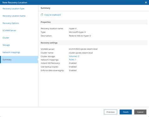 Step 9 Finish Working With Wizard Veeam Recovery Orchestrator User Guide