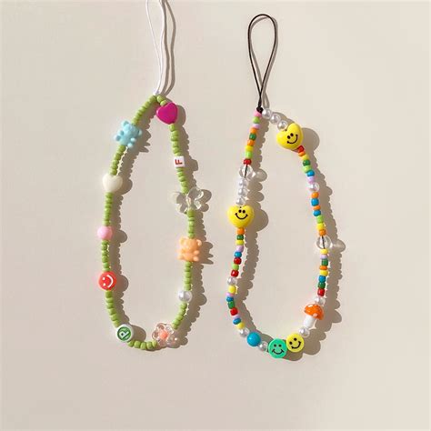 뮤즈엘리 [키치키치] 해피키치 폰스트랩 핸드폰스트랩 커플키링 폰줄 비즈폰줄 스트랩