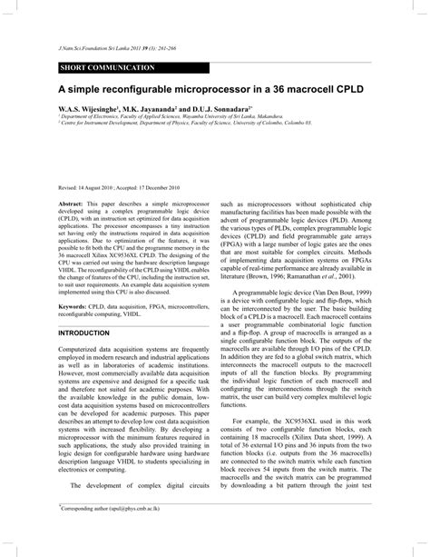 Pdf A Simple Reconfigurable Microprocessor In A 36 Macrocell Cpld