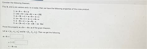 Solved Consider The Following Theorem If A B And C Are Chegg