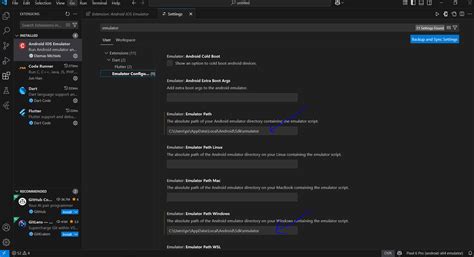 Flutter Android Emulator Is Running But Window Not Showing Icon In