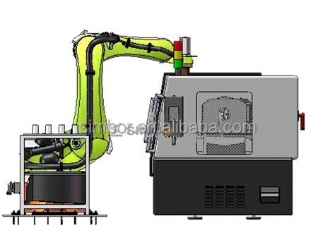 6 Axis Robot Lathe CNC Load Unload Processing Parts Collaboration Robot Unload Injection
