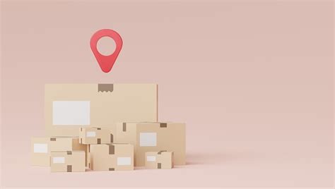 모형과 창의적인 디자인을 위한 갈색 판지 상자 소포의 3d 렌더링 온라인 쇼핑 개념입니다 파스텔 배경의 온라인 배달 개념 3차원 형태에 대한 스톡 사진 및 기타 이미지