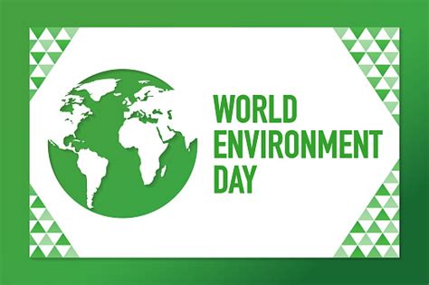 세계 환경의 날 개념입니다 3d 종이 절단 친환경 디자인 생태 지구를 구하십시오 환경 창조적 인 아이디어의 보존 벡터 일러스트