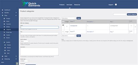 How To Create Product Categories And Tags In Quick Elements Quick