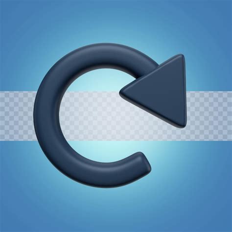 Premium Psd 3d Render Illustration Refresh Icon With Rotating Arrow