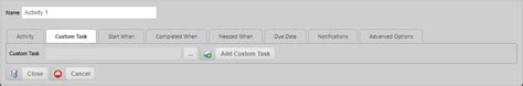 Custom Task Activity