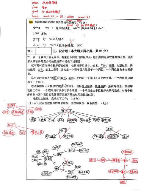 【数据库复习】期末模拟卷