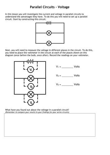 Current And Voltage In Series And Parallel Circuits By Tafkam Teaching Resources Tes