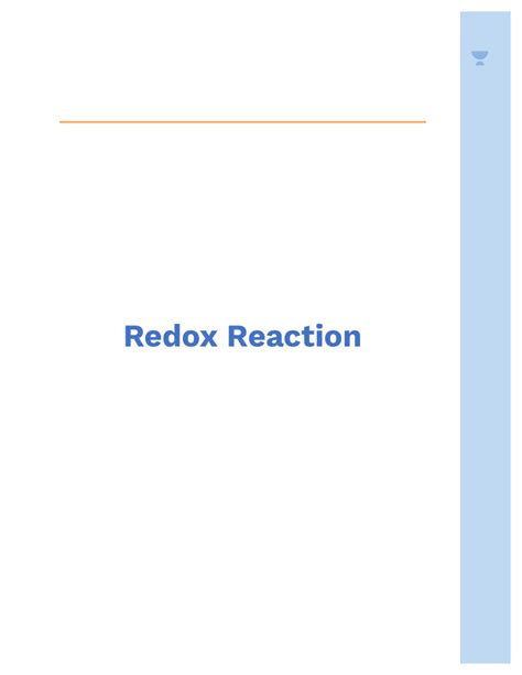 Redox Reaction Notes