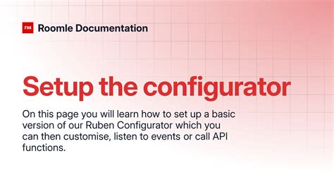 Setup The Configurator Roomle Documentation