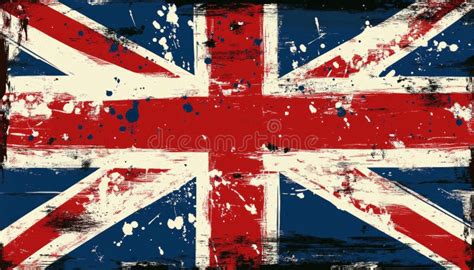 Grunge Flag Of The United Kingdom A Patriotic Symbol With A Vintage And