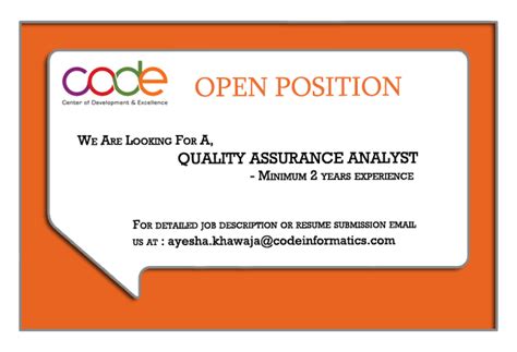 New Job Openings At Code Informatics Code Training Services