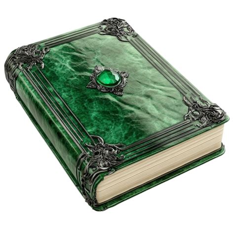 Classic Green Book With Embossed Ornate Cover 54318607 Png