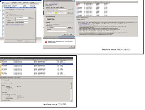 Tfs Windows Service User Account Trouble For Tfsbuildservicehostexe