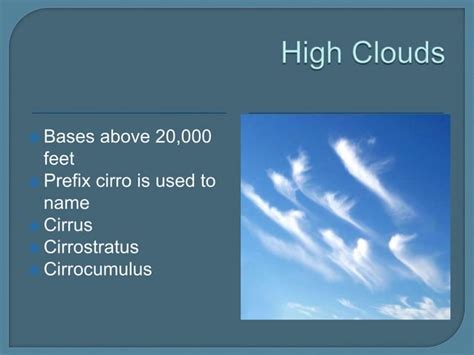 Classifying Different Types Of Clouds Ppt