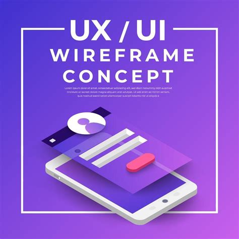 Ux Ui Flowchart Mock Ups Mobile Application Concept Isometric Flat