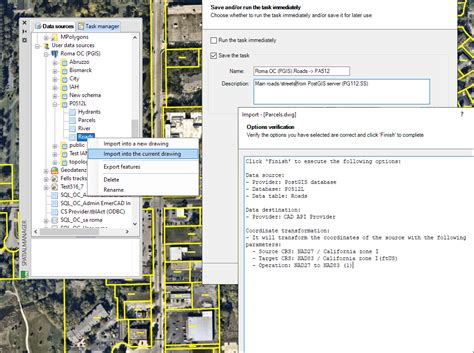 spatial manager for autocad import tasks