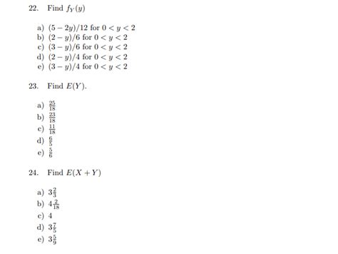 Solved Suppose X Y Is A Random Vector With Probability Chegg Com
