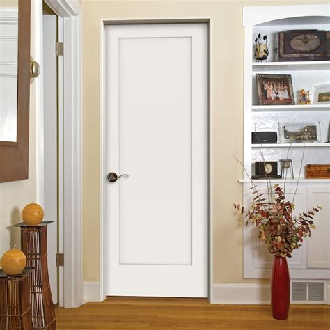 Jeld Wen 32 In X 80 In Primed Solid Core 1 Panel Right Hand Pine Wood