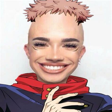 Yuji Itadori Yuji Funny Pic Low Taper Fade Meme Jjk Bald Gojo
