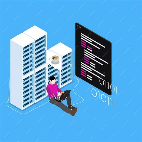 Premium Vector Sysadmin Repairing And Adjusting Database Server Or