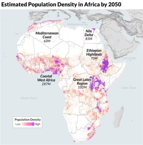 Africa Population Map Guide Of The World