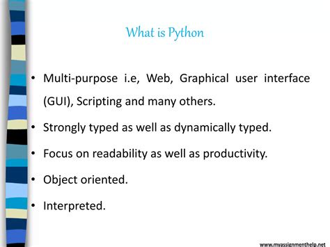 Python Assignment Help Ppt