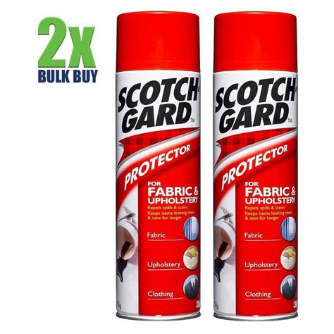 2x 3m Scotchgard Fabric Upholstery Protector Spray 350g Can Scotch