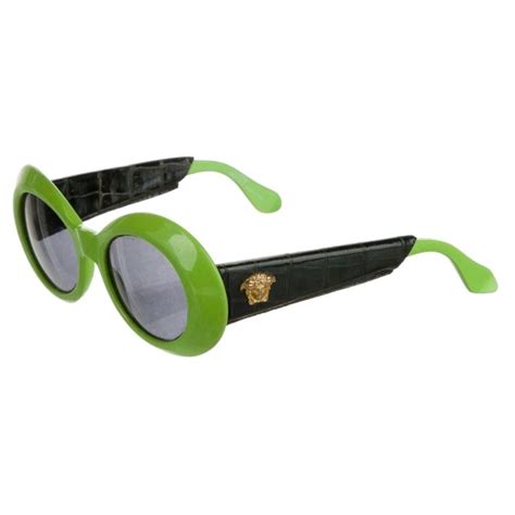 Gianni Versace Neon Green Cello Frame Sunglasses At 1stdibs Neon Green Versace Sunglasses